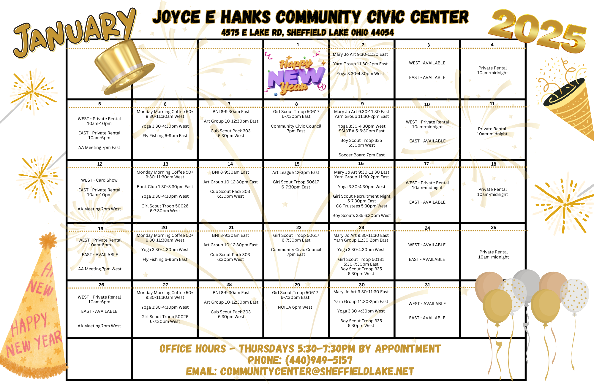 Joyce Hanks Community Center - City of Sheffield Lake Ohio